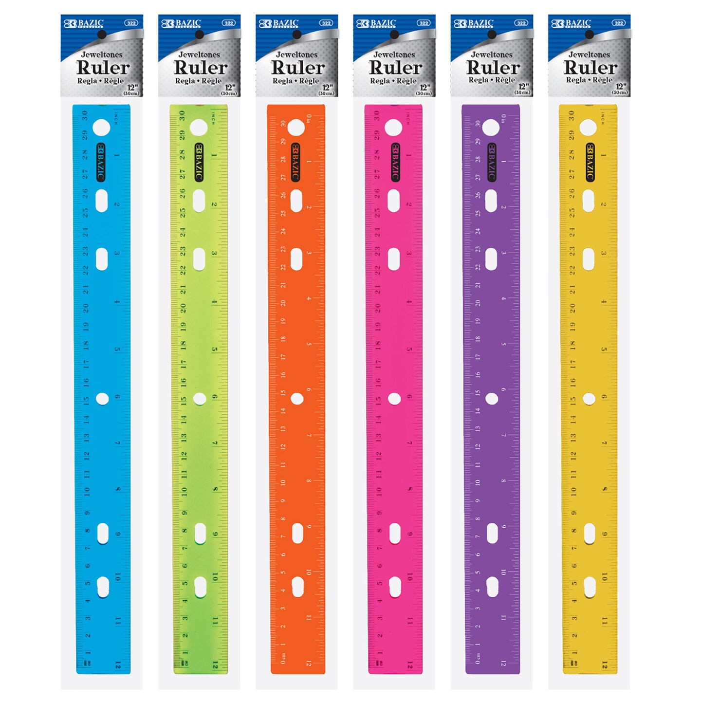 BAZIC Jeweltones Color Ruler 12" (30cm) | Michaels
