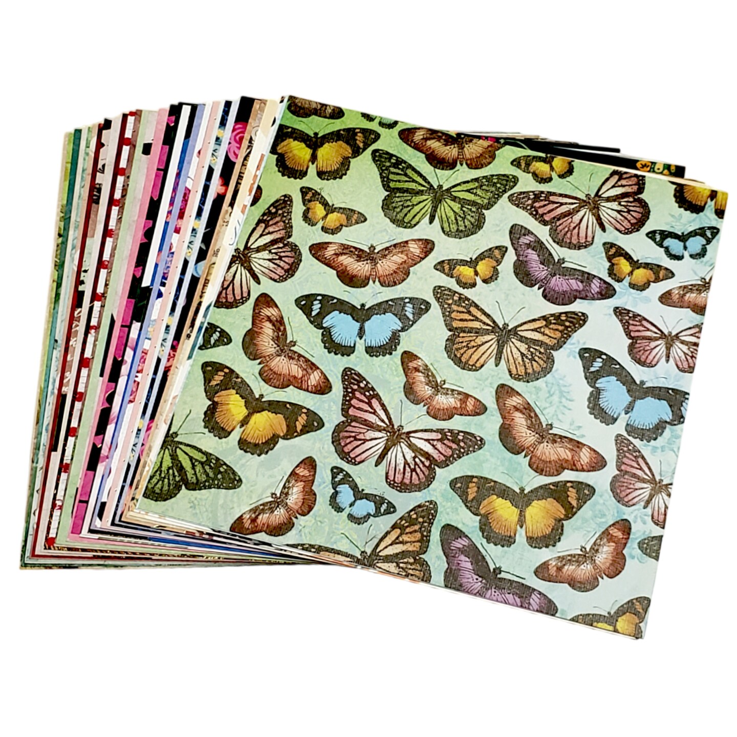 Butterflies Scrapbook Paper - Includes 30, 6” X 6” Sheets | MakerPlace ...