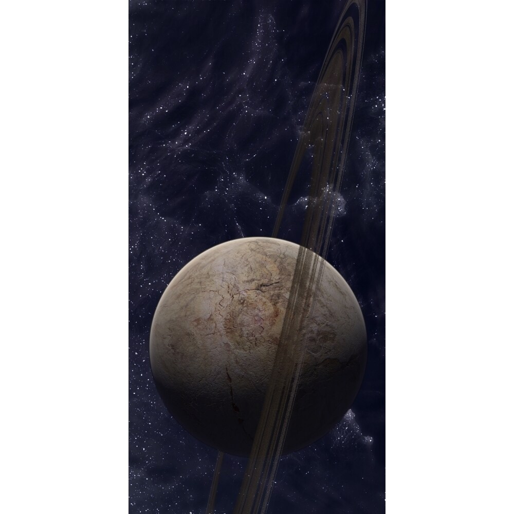 A Ringed Planet In Front Of An Odd Starfield Poster Print | Michaels
