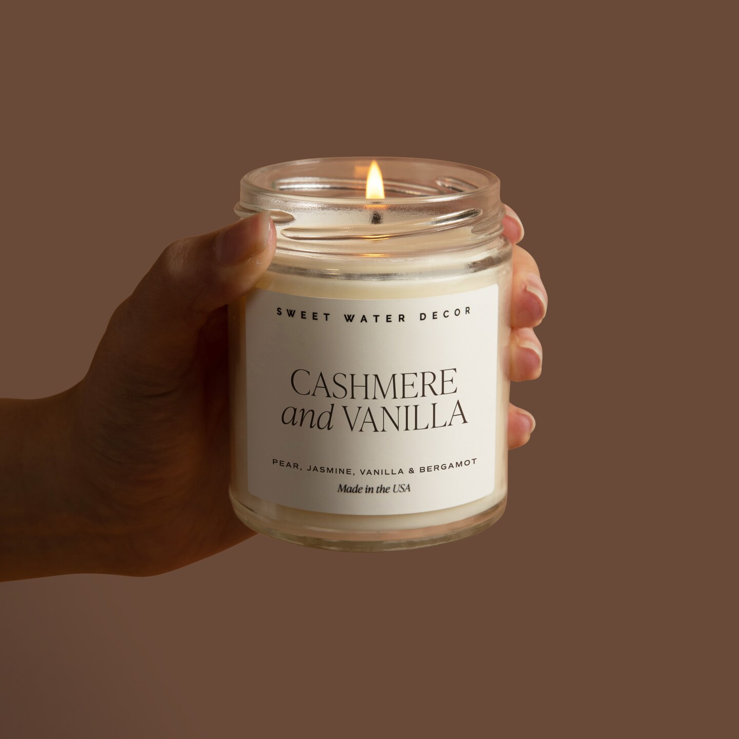 Cashmere and Vanilla 9 oz Soy Candle Cashmere Vanilla Sandalwood and Coconut Scented Candle Luxury Aesthetic Candle Vanilla Candle