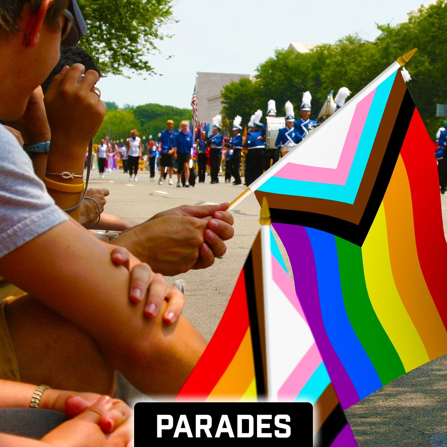 G128 24 Pack Handheld LGBT Progress Rainbow Pride Stick Flags | 12x18 ...