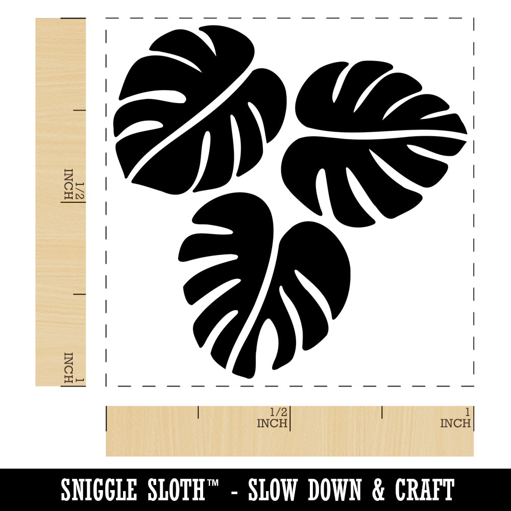 Monstera Leaves Trio Self-Inking Rubber Stamp Ink Stamper | Michaels