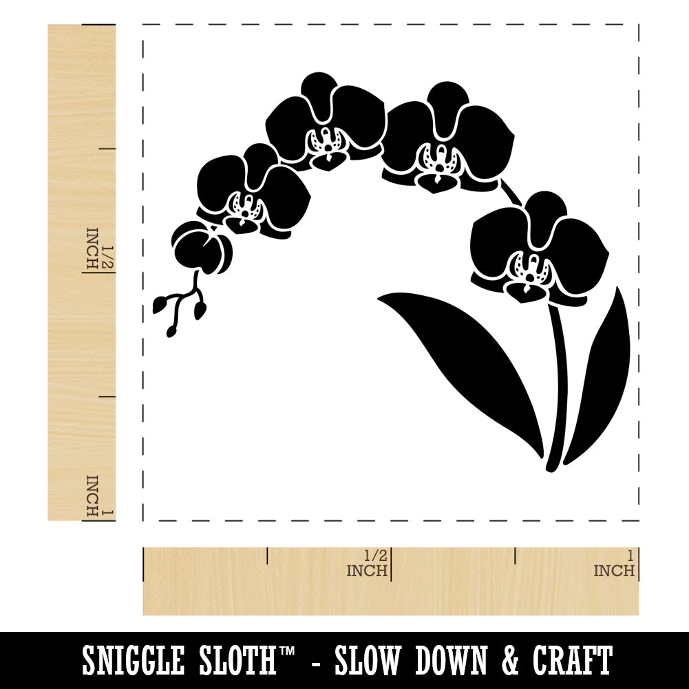 Stem of Orchids Flowers Self-Inking Rubber Stamp Ink Stamper | Michaels