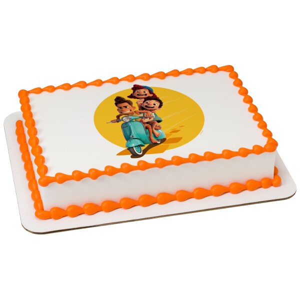 Disney and Pixar's Luca We Ride Together Edible Cake Topper Image - 1/4 ...