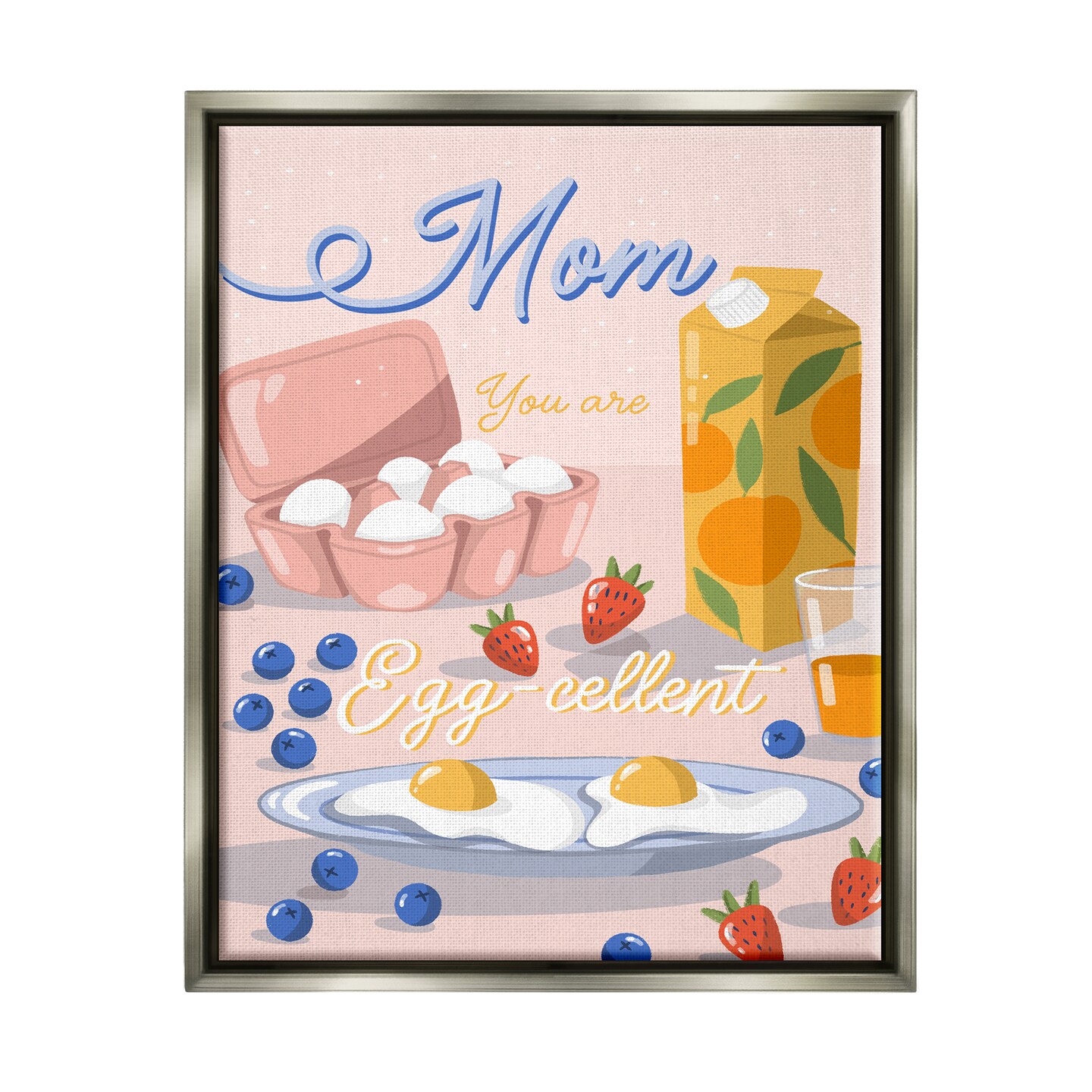 Stupell Industries Mom is Egg-cellent Phrase Black Framed Floater ...