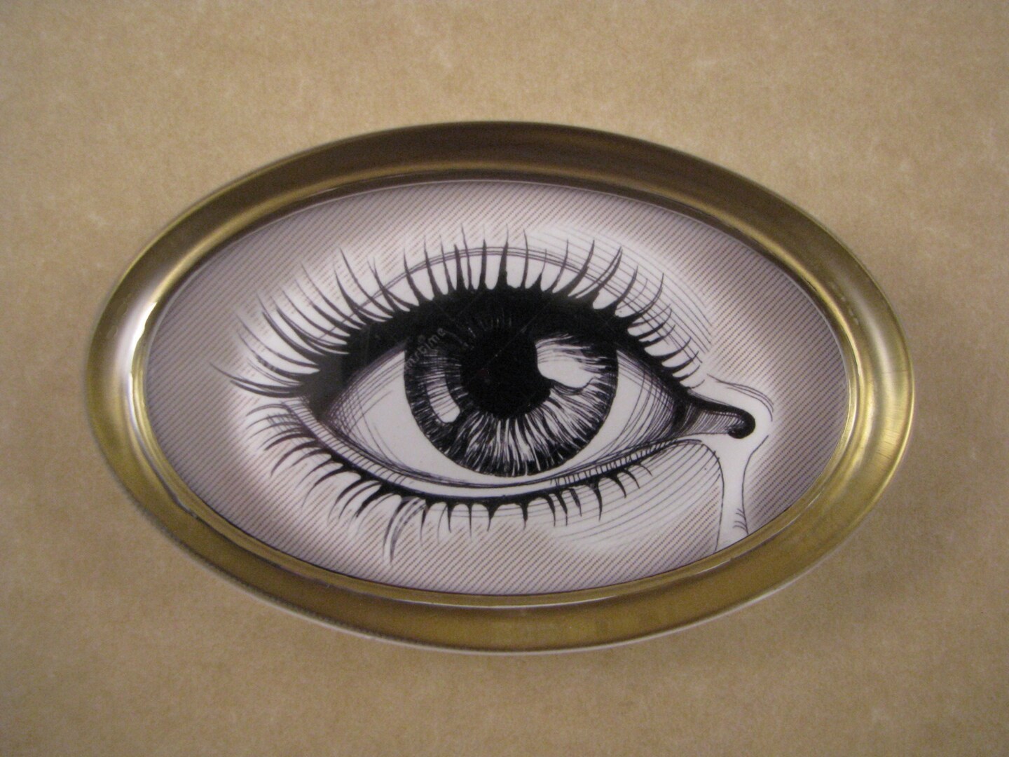 Tearful Left Eye, Eye Paperweight, Eye Illustration, Glass Paperweight ...