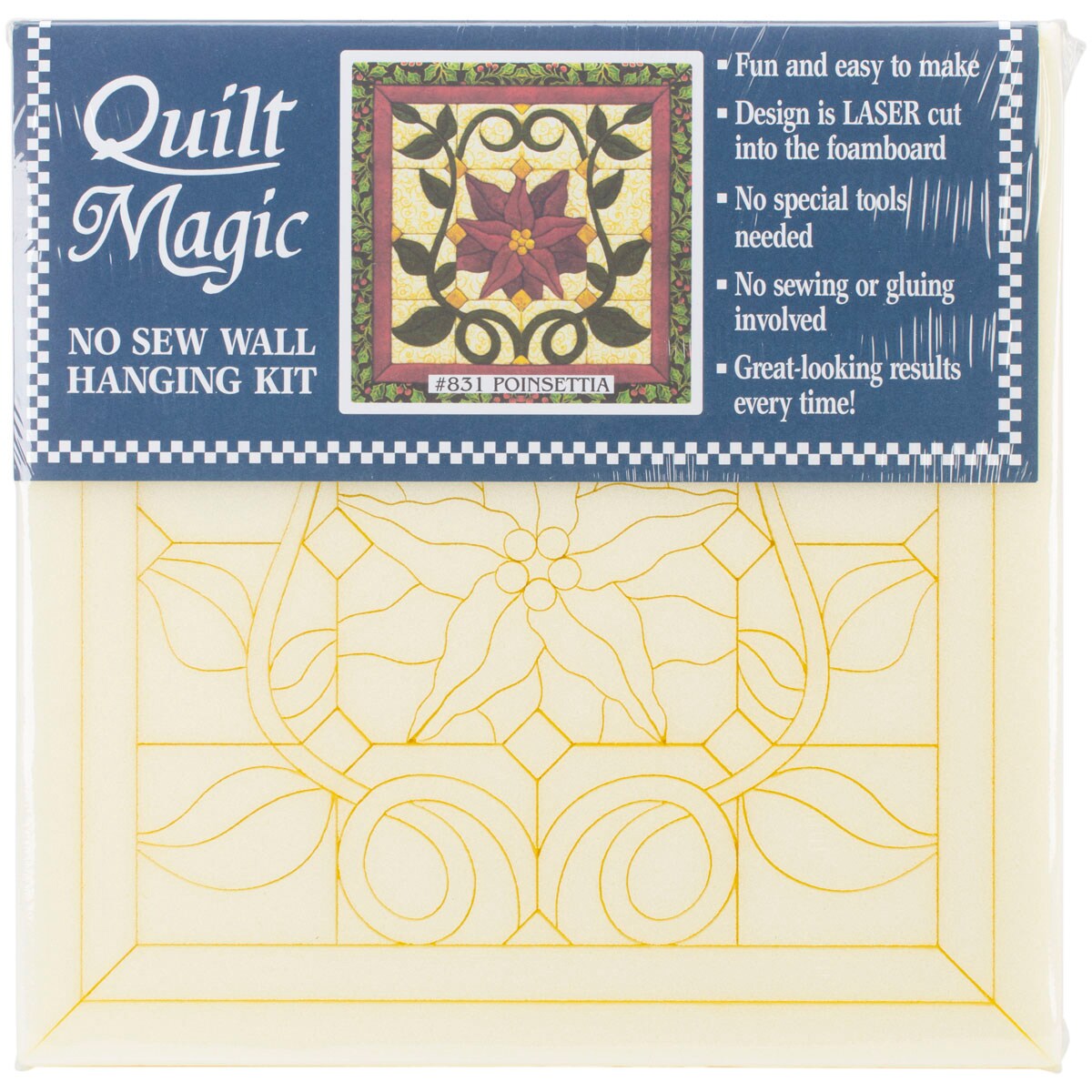 Quilt-Magic No Sew Wall Hanging Kit-Christmas Poinsettia | Michaels