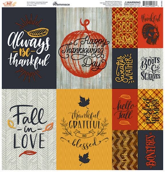 Reminisce Fall Rustica 12x12 Poster Sticker Sheet | Michaels