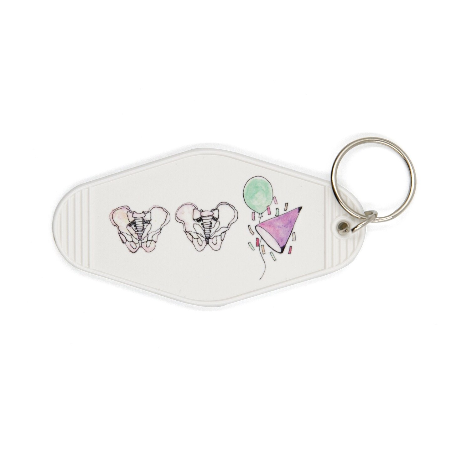 Hip Hip Hooray Graphic Motel Style Illustrated Keychain party games hip ...