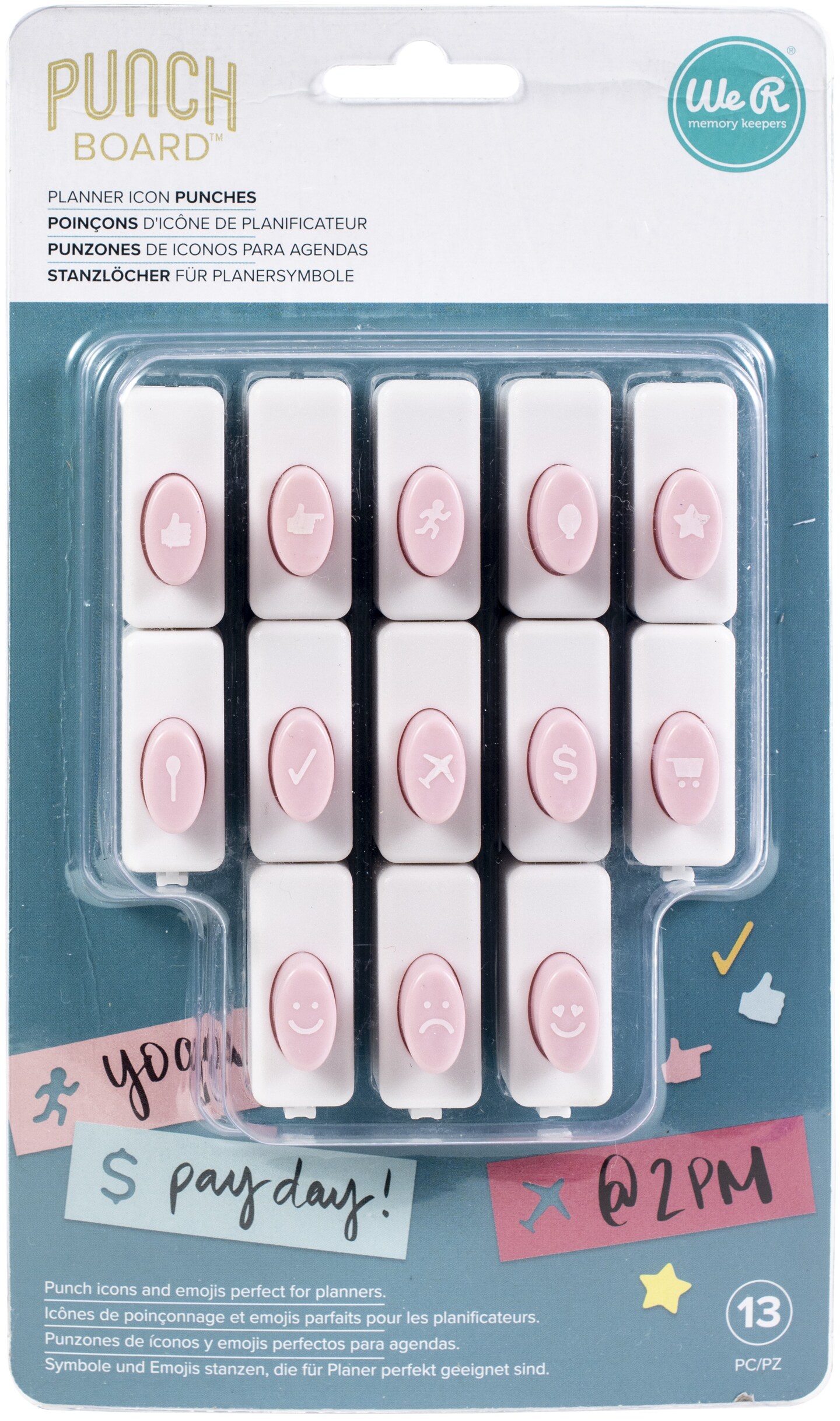 We R Memory Keepers Word Punch Board Punches-Planner Icons | Michaels