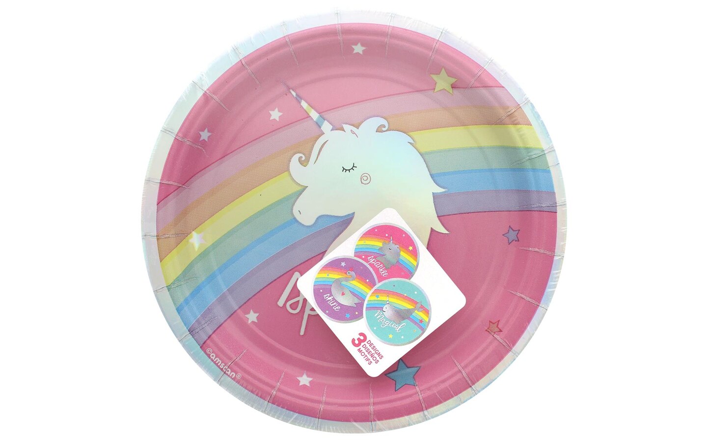 Amscan Plate 7" Rd Magical Rainbow | Michaels