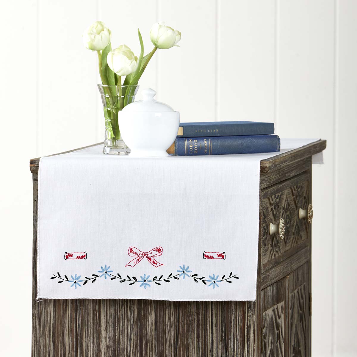Herrschners Daphne Dresser Scarf Stamped Embroidery | Michaels