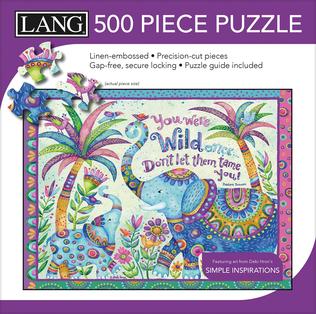 Lang Jigsaw Puzzle 500 Pieces-Electric Elephants | Michaels