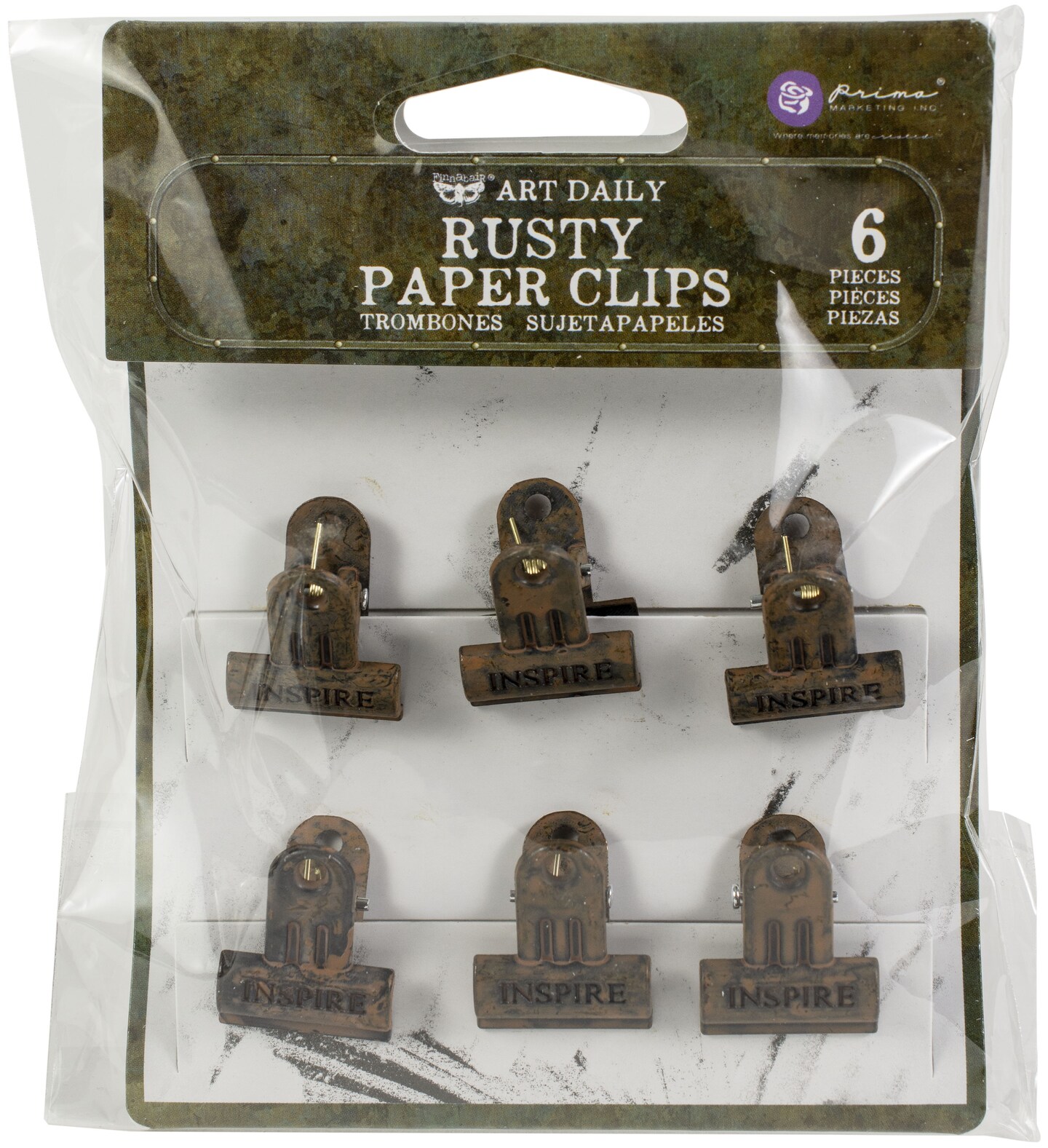 Prima Art Daily Planner Metal Binder Clips 6/Pkg-Rusty | Michaels