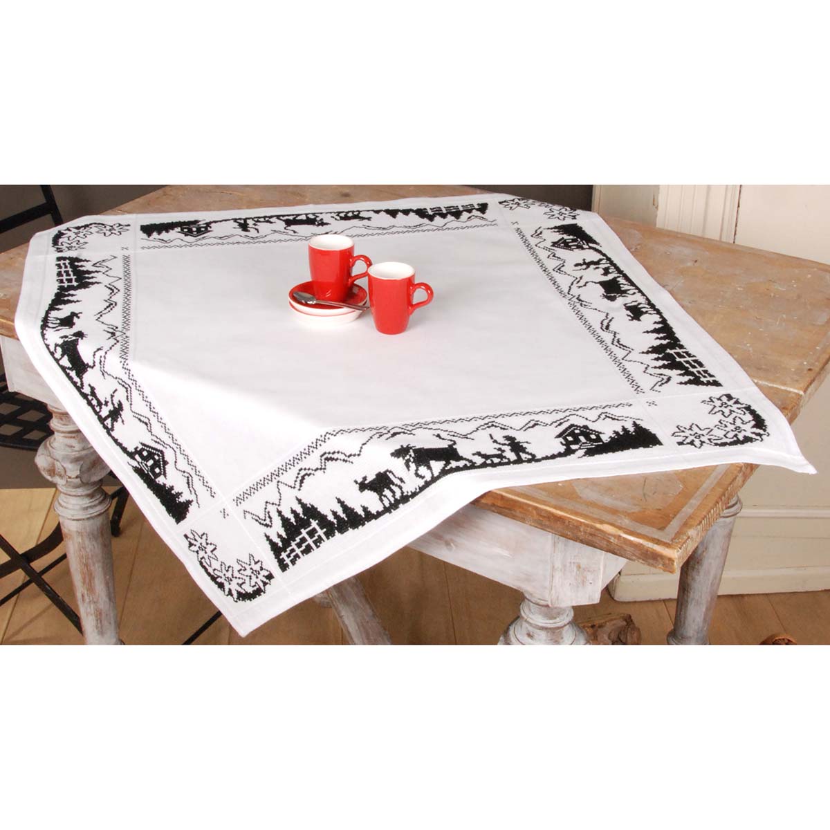 Vervaco Swiss Idyll Tablecloth Counted Cross-Stitch Kit | Michaels