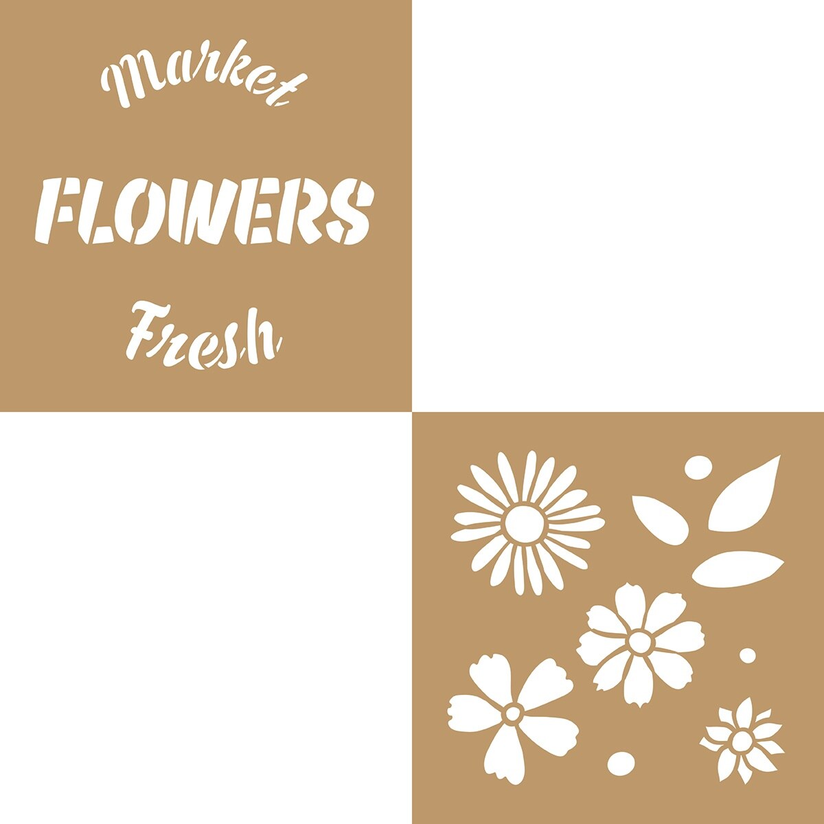 Value Kraft 8"X8" Retro Stencils 2/Pkg-Flower Stand | Michaels