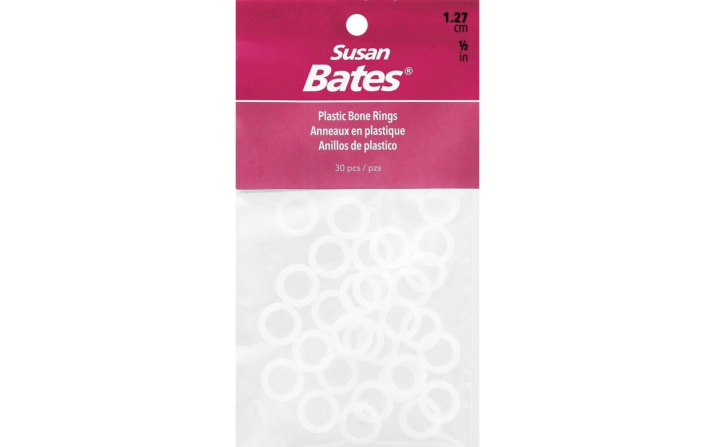 Bates Plastic Bone Rings 1/2" 30pc | Michaels