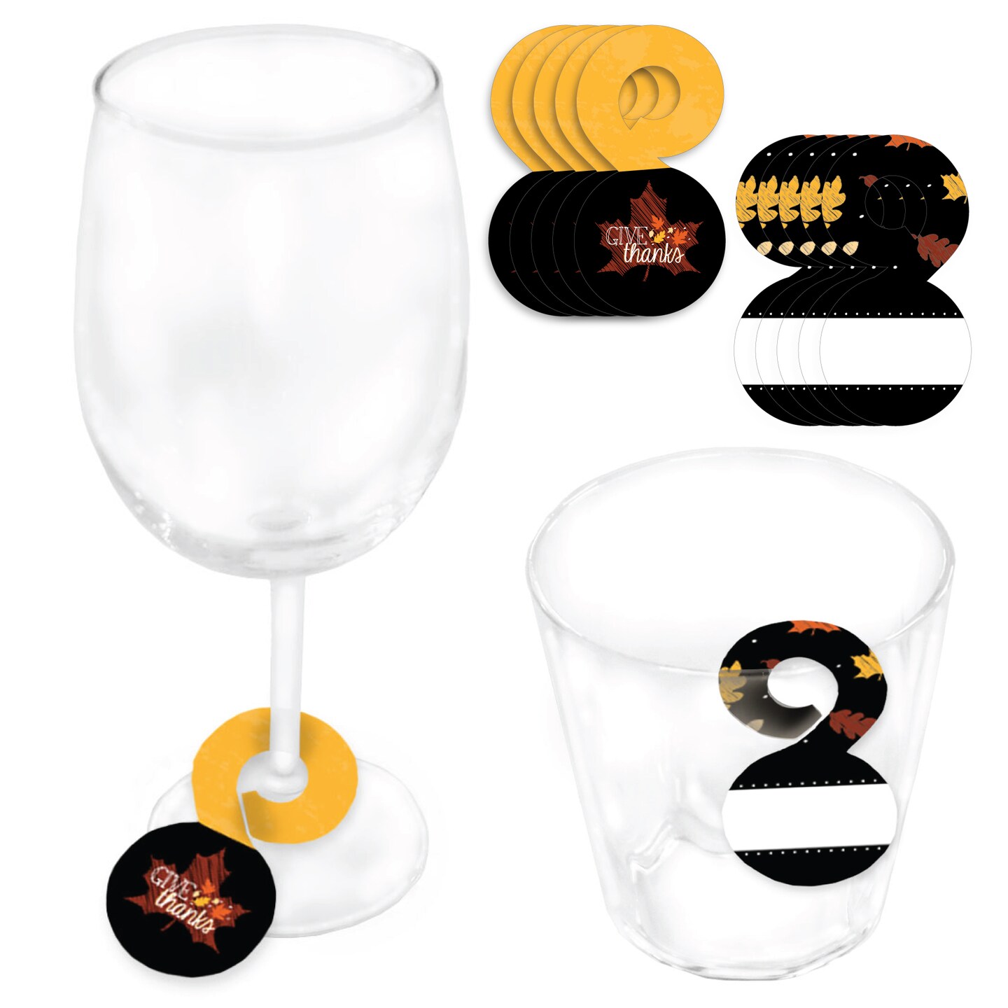 Big Dot of Happiness Give Thanks - Thanksgiving Party Paper Beverage ...