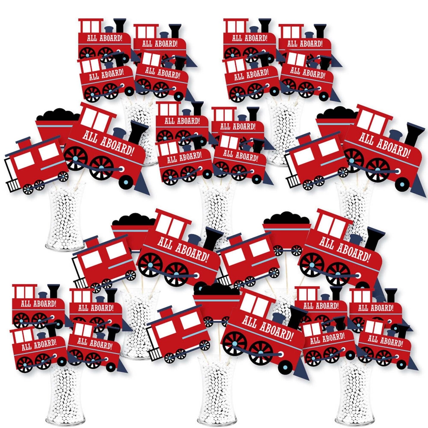 Big Dot of Happiness Railroad Party Crossing - Steam Train Birthday ...