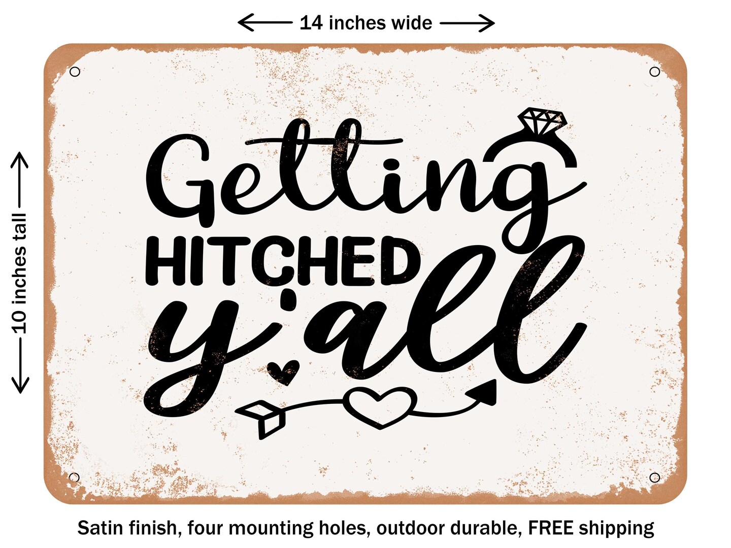 DECORATIVE METAL SIGN - Getting Hitch Y'all - Vintage Rusty Look | Michaels