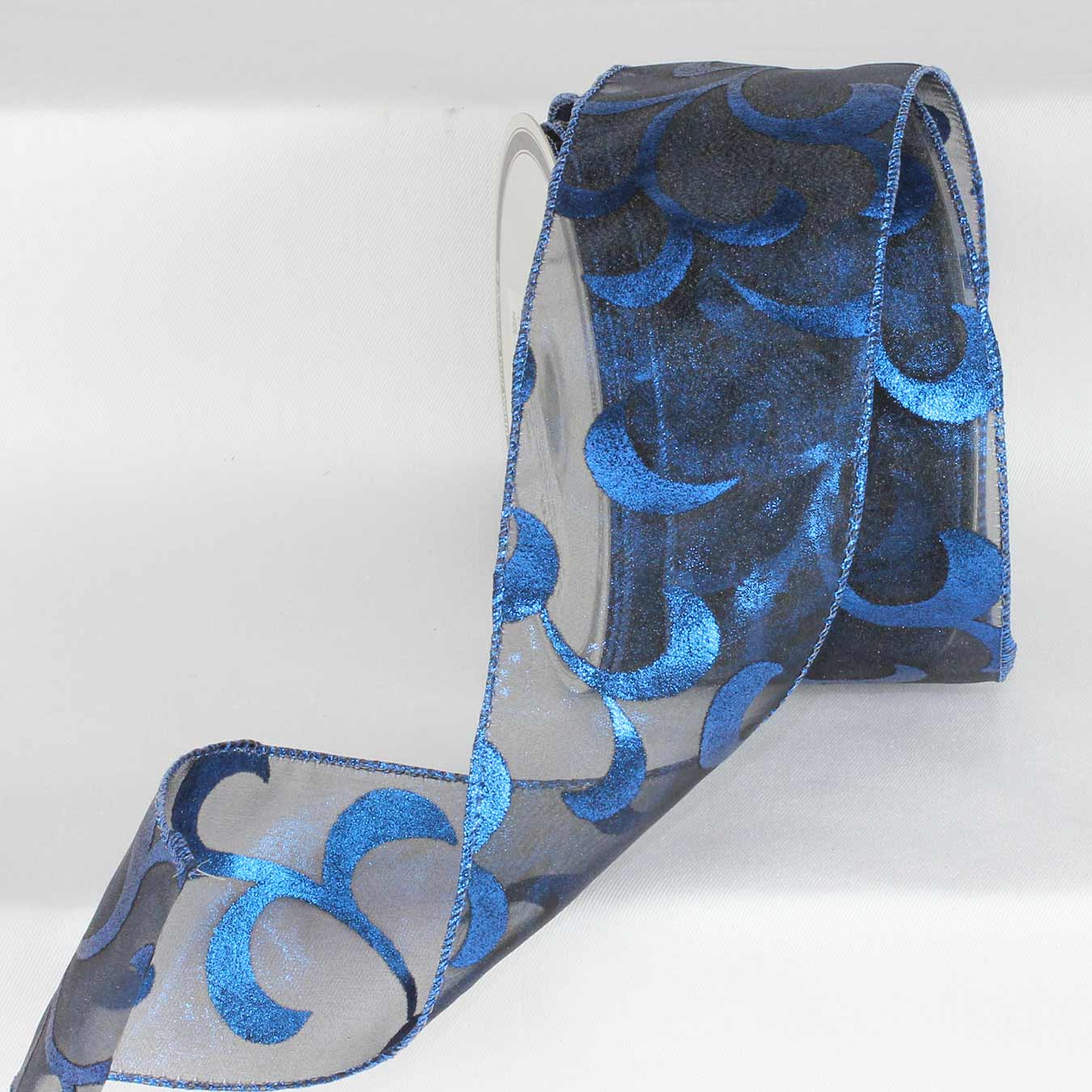 The Ribbon People Pewter Fine Sheer Eshnapur Wired Decorative Ribbon 3 ...