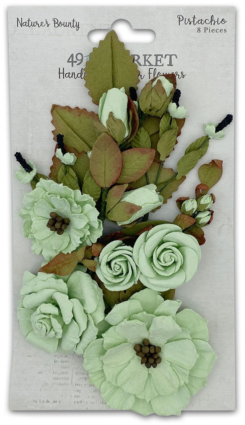 49 And Market Nature's Bounty Paper Flowers-Pistachio | Michaels