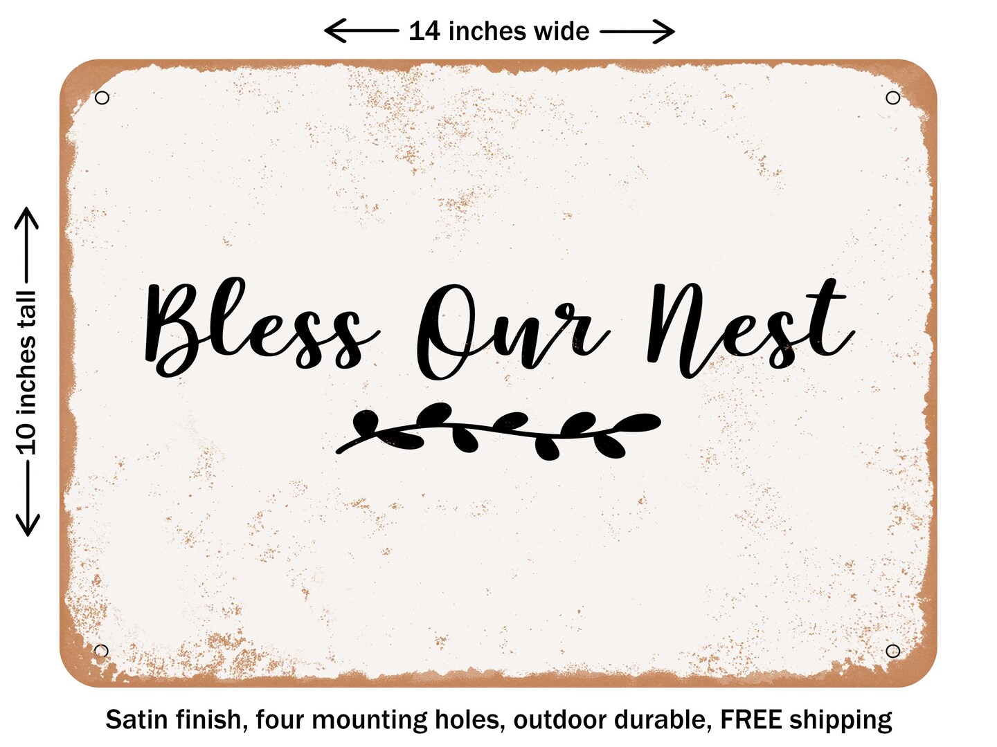 DECORATIVE METAL SIGN - Bless Our Nest - 7 - Vintage Rusty Look | Michaels