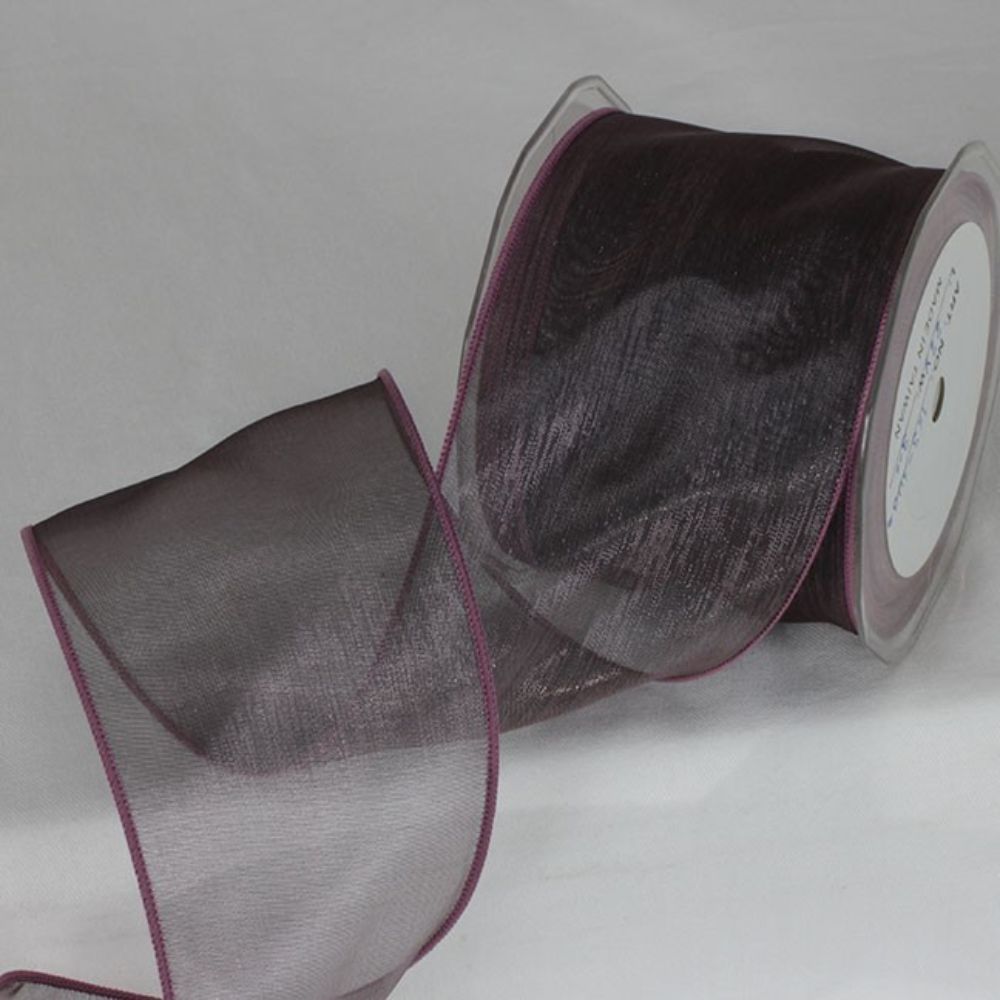 The Ribbon People Mauve Purple Wired Edge Craft Organza Ribbon 3" x 27 ...