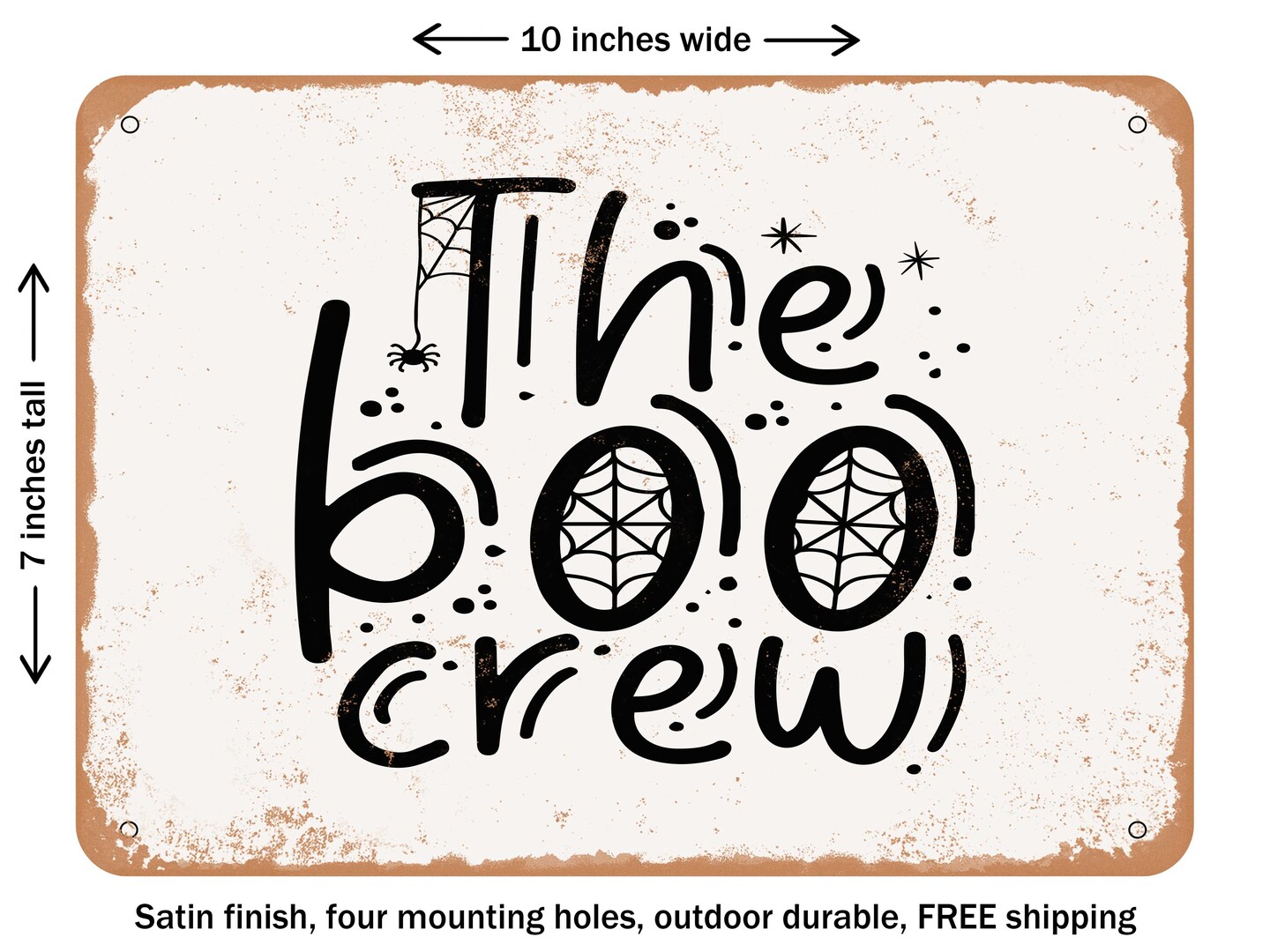 DECORATIVE METAL SIGN - the Boo Crew - 4 - Vintage Rusty Look | Michaels