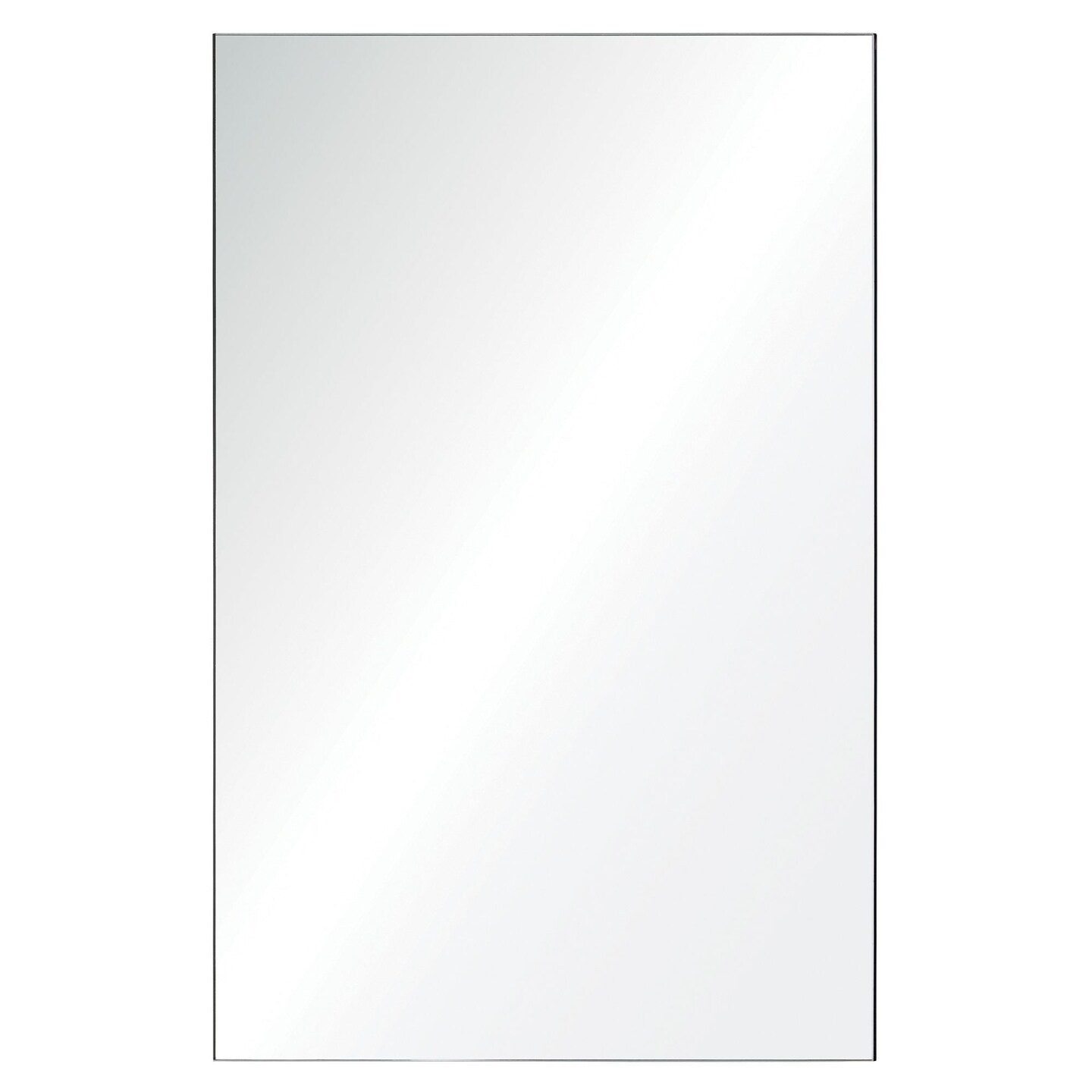 Signature Home Collection 35.5" Silver Unframed Rectangular Wall Mirror ...
