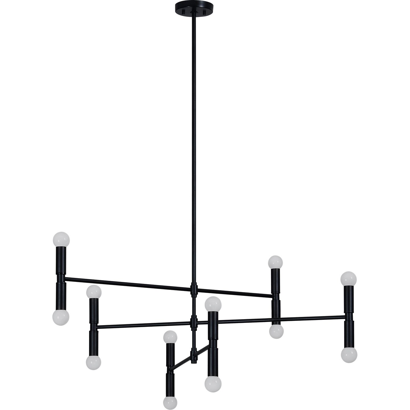 Signature Home Collection 76" Matte Black Powder Coated Ceiling Light ...