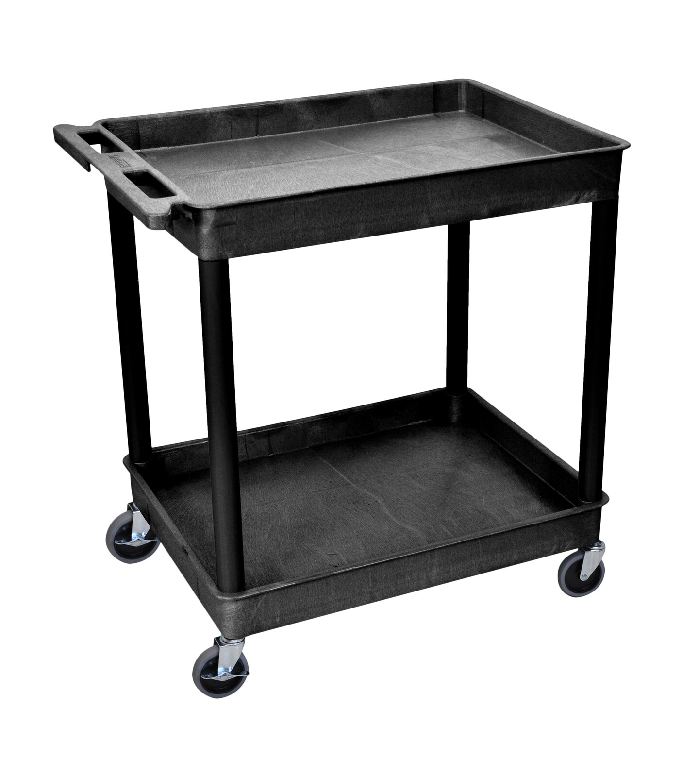 Luxor Office Multipurpose Large Tub Utility Cart with Two Shelves ...