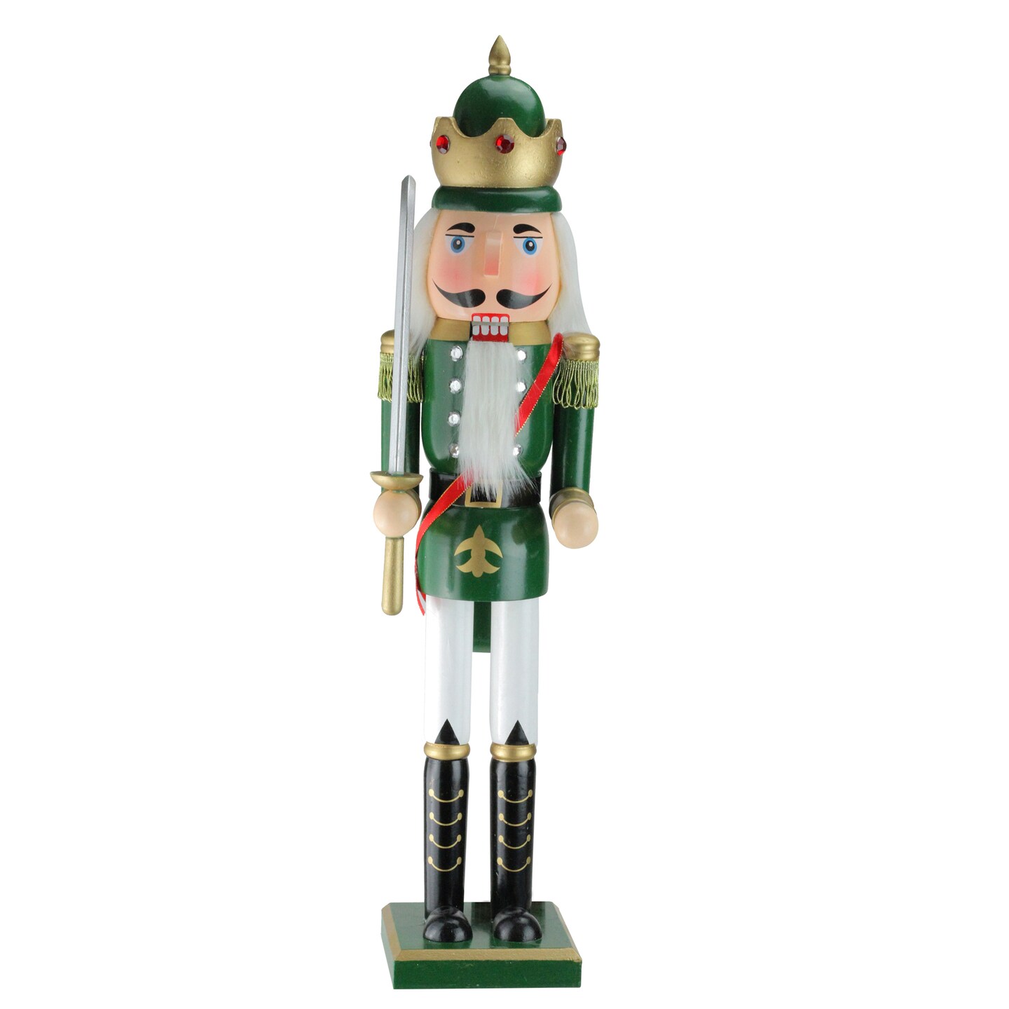 Northlight 24" Green and Gold Christmas Nutcracker King with Sword ...