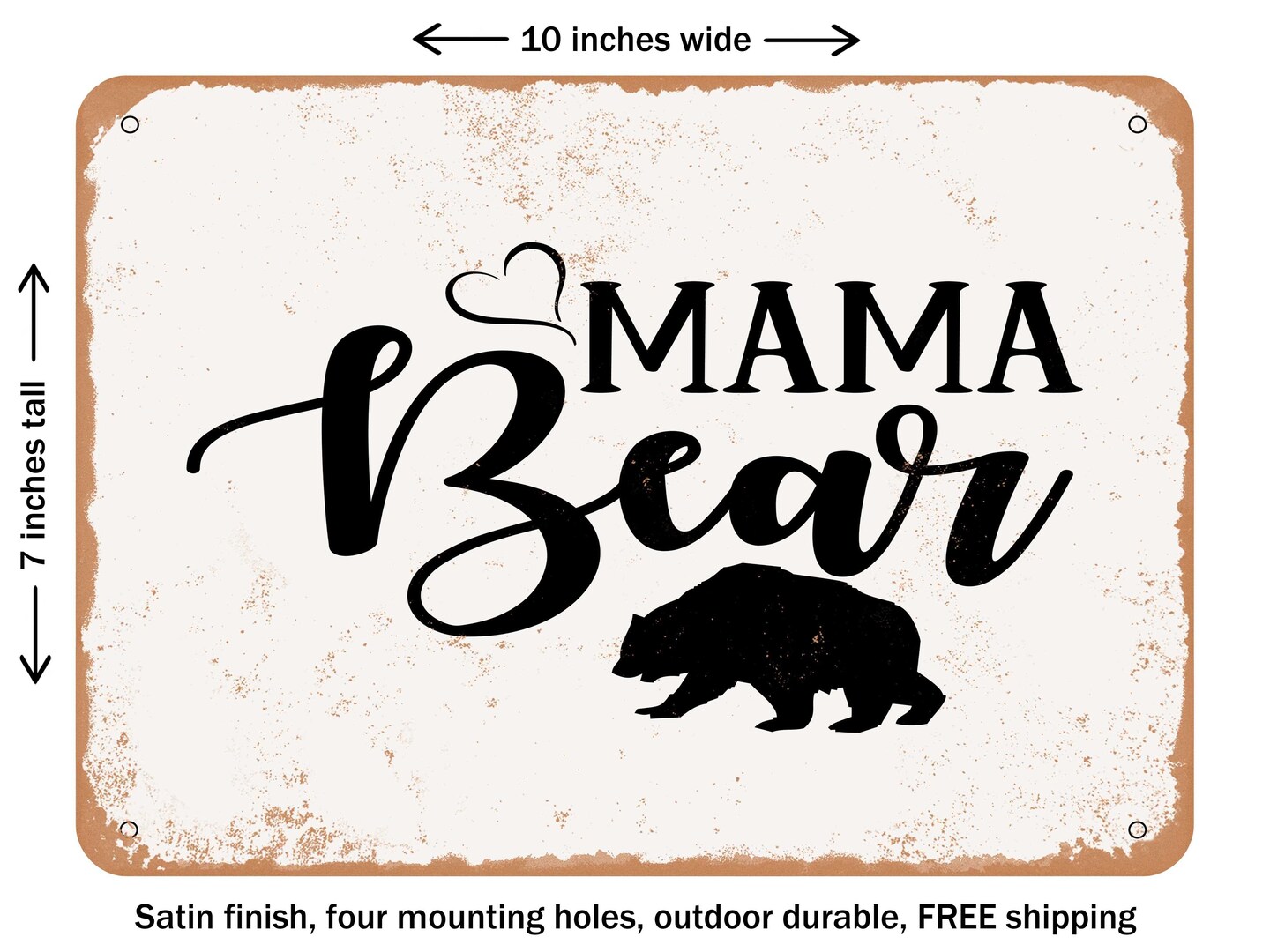 DECORATIVE METAL SIGN - Mama Bear - Vintage Rusty Look | Michaels