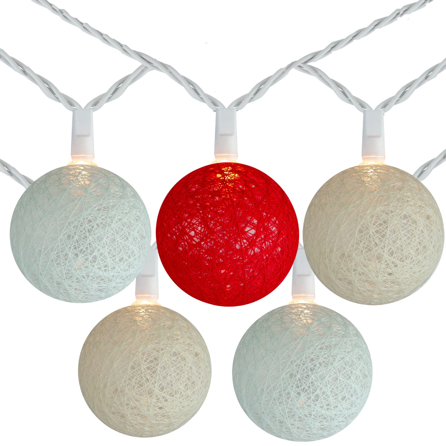 Brite Star String Ball Patio Globe Light Set - Clear Lights - 8.6 ft ...