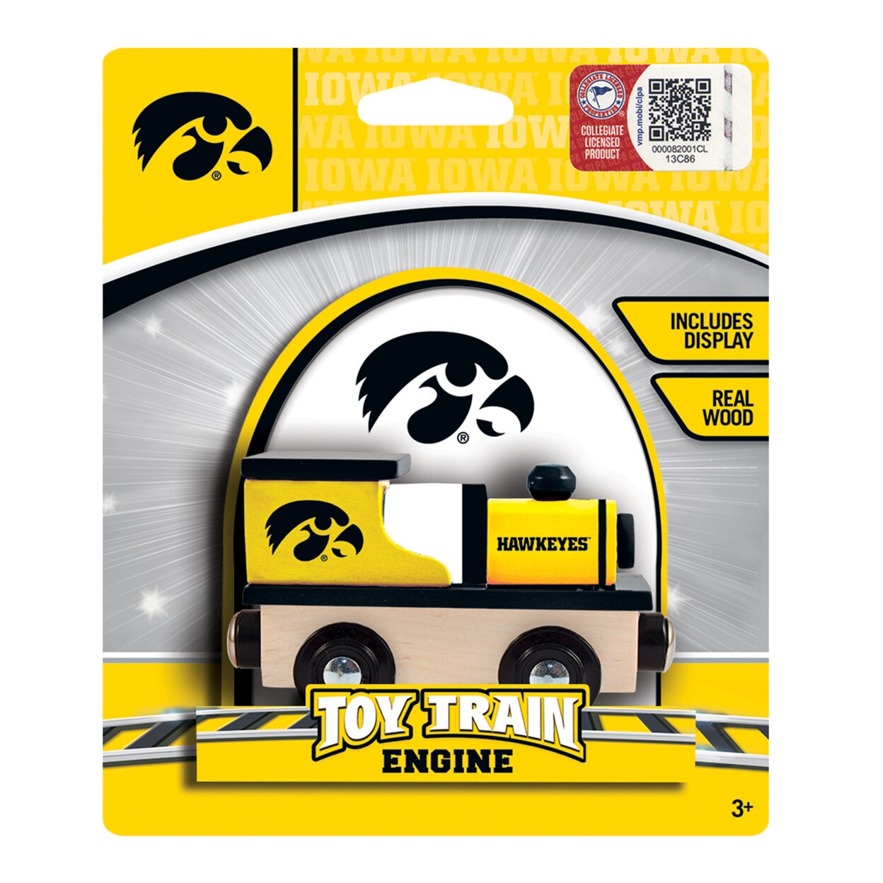 Masterpieces Officially Licensed NCAA Iowa Hawkeyes Wooden Toy Train ...