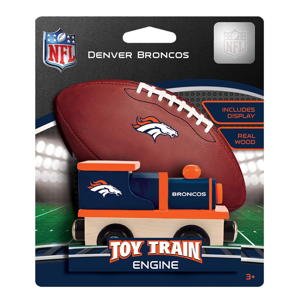 Masterpieces Officially Licensed NFL Denver Broncos Wooden Toy Train ...