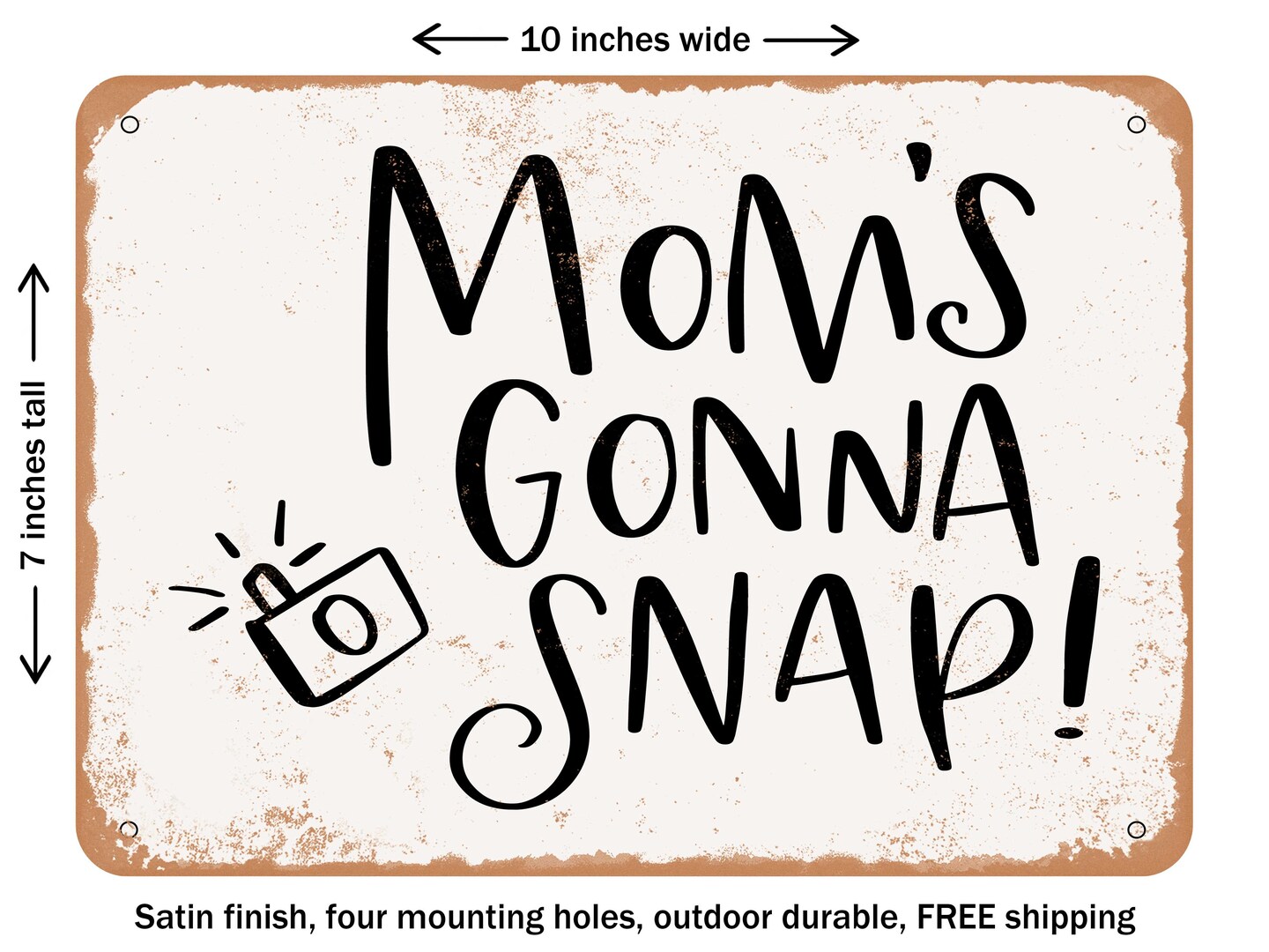 DECORATIVE METAL SIGN - Snap - Vintage Rusty Look | Michaels