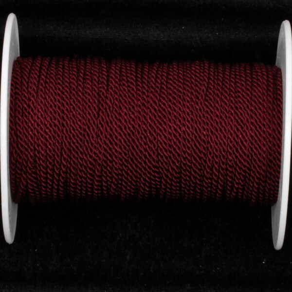 The Ribbon People Wine Red Braided Cording Craft Ribbon 0.1" x 220 ...