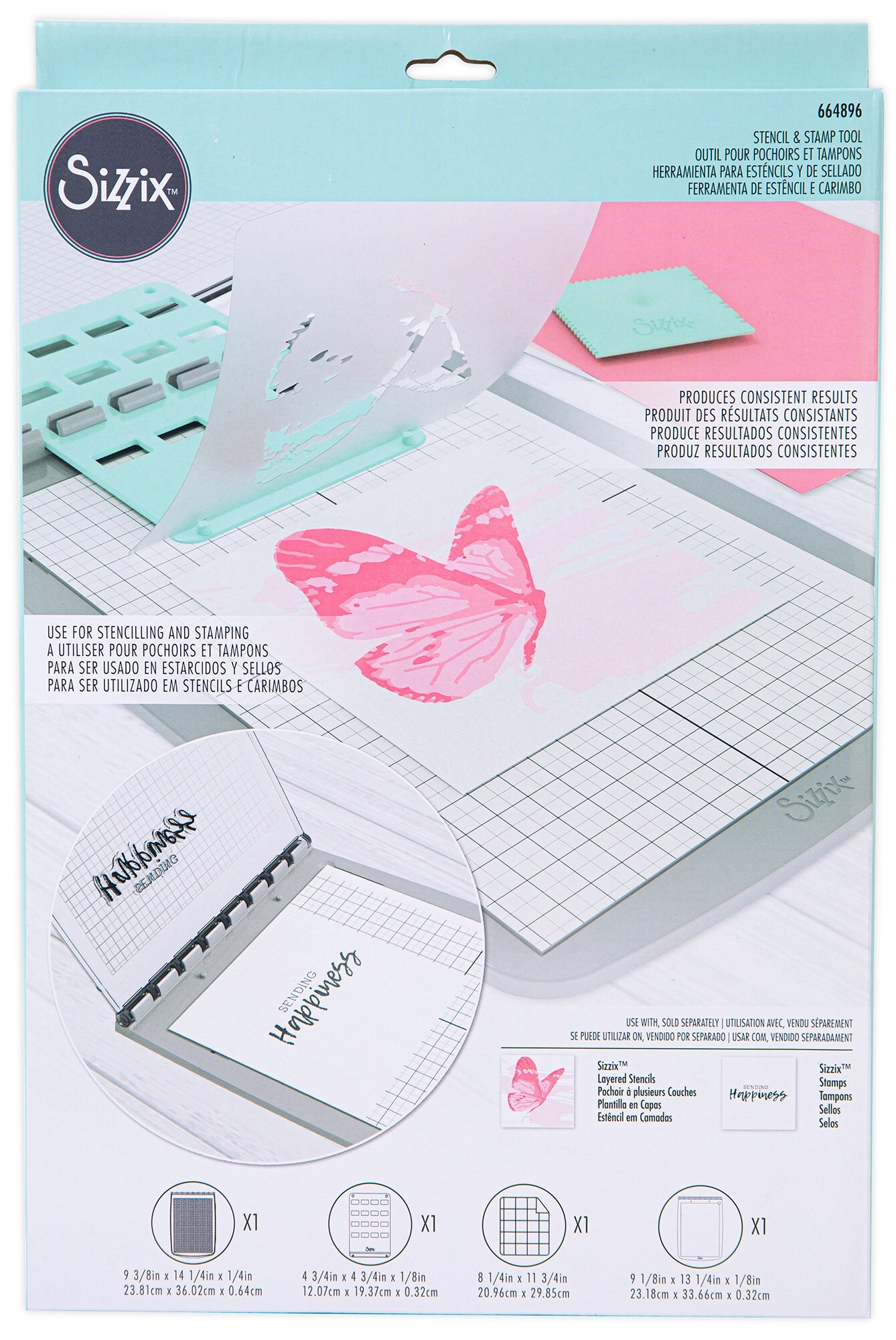 Sizzix Stencil & Stamp Tool-4 Pieces, Count: 1 | Michaels
