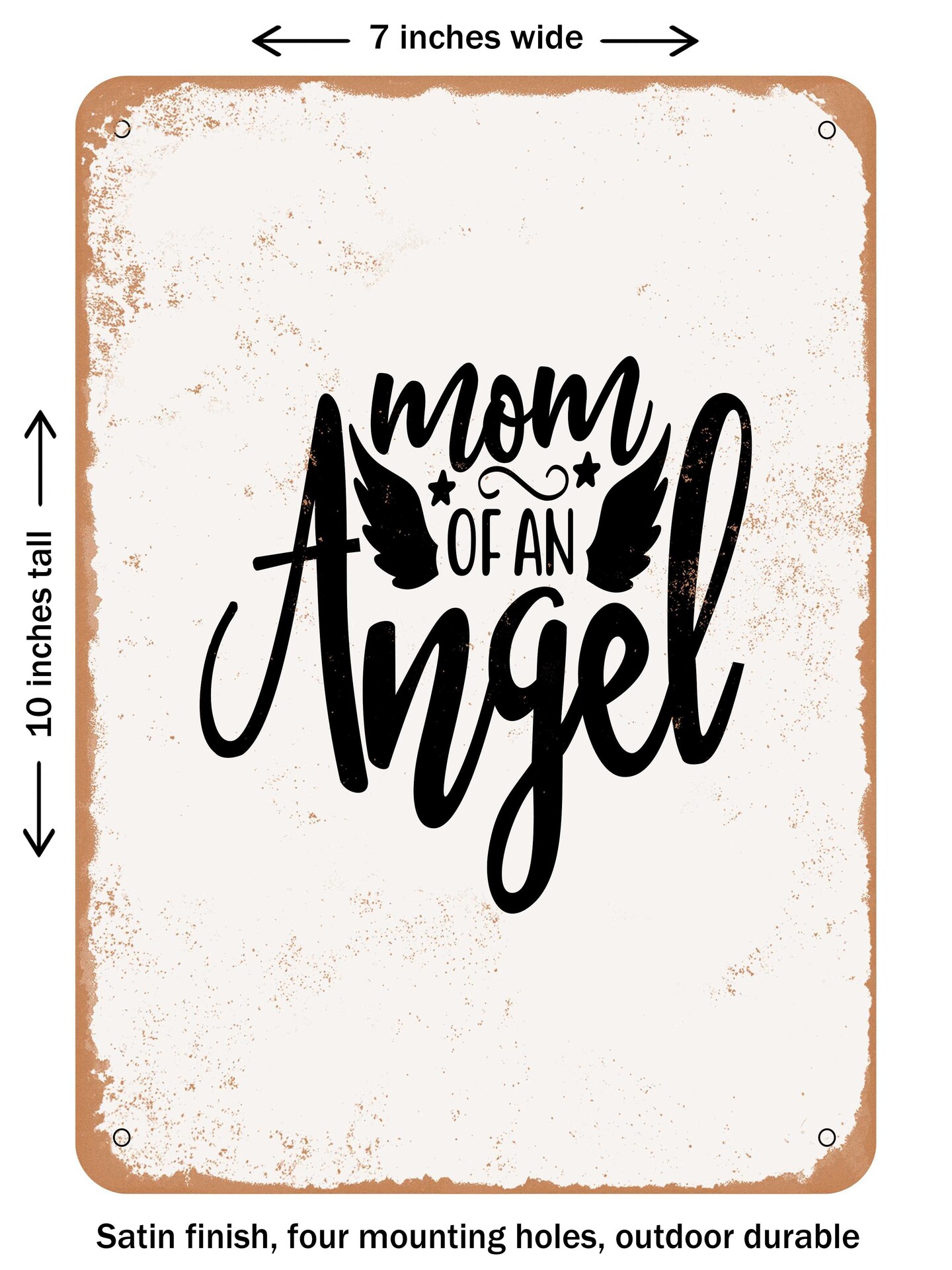 DECORATIVE METAL SIGN - Mom of an Angel - Vintage Rusty Look | Michaels