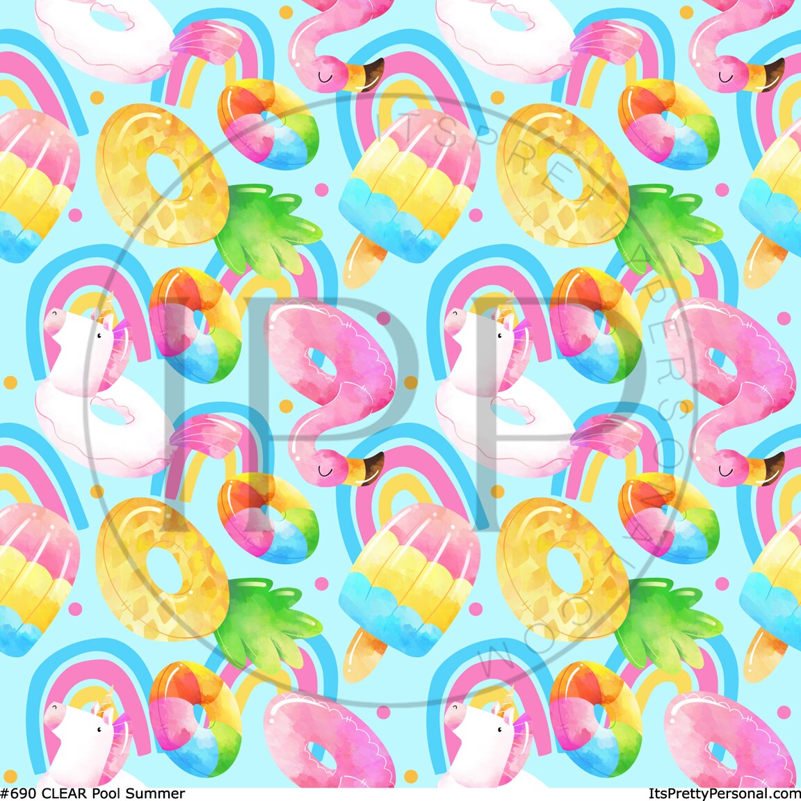 #690 CLEAR Pool Summer Party 12x12 Pattern Vinyl | Michaels