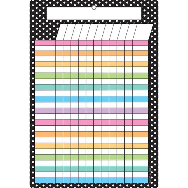 Ashley Productions Smart Black White Polka Dots Incentive Chart Dry ...