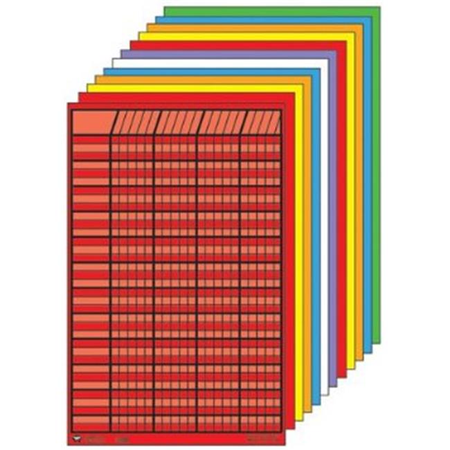 Shapes Se-0369 Small Chart Set Of 12 Assorted Colors- 1 4 In. X 2 2 In ...