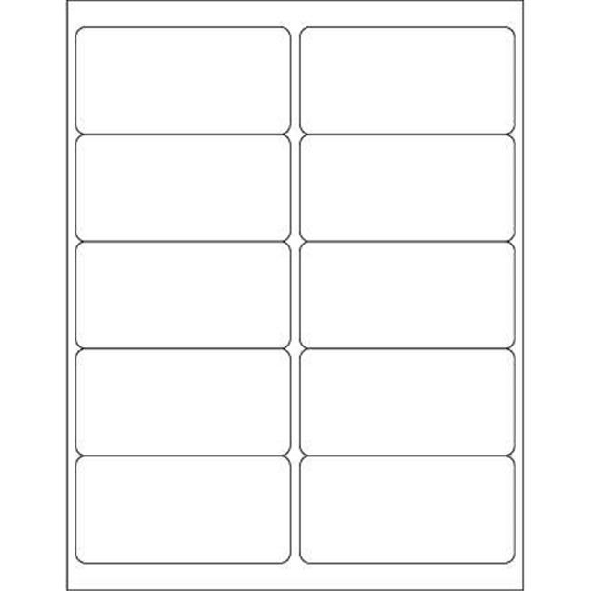 Box Partners LL265 4 x 2 in. White Removable Rectangle Laser Labels ...