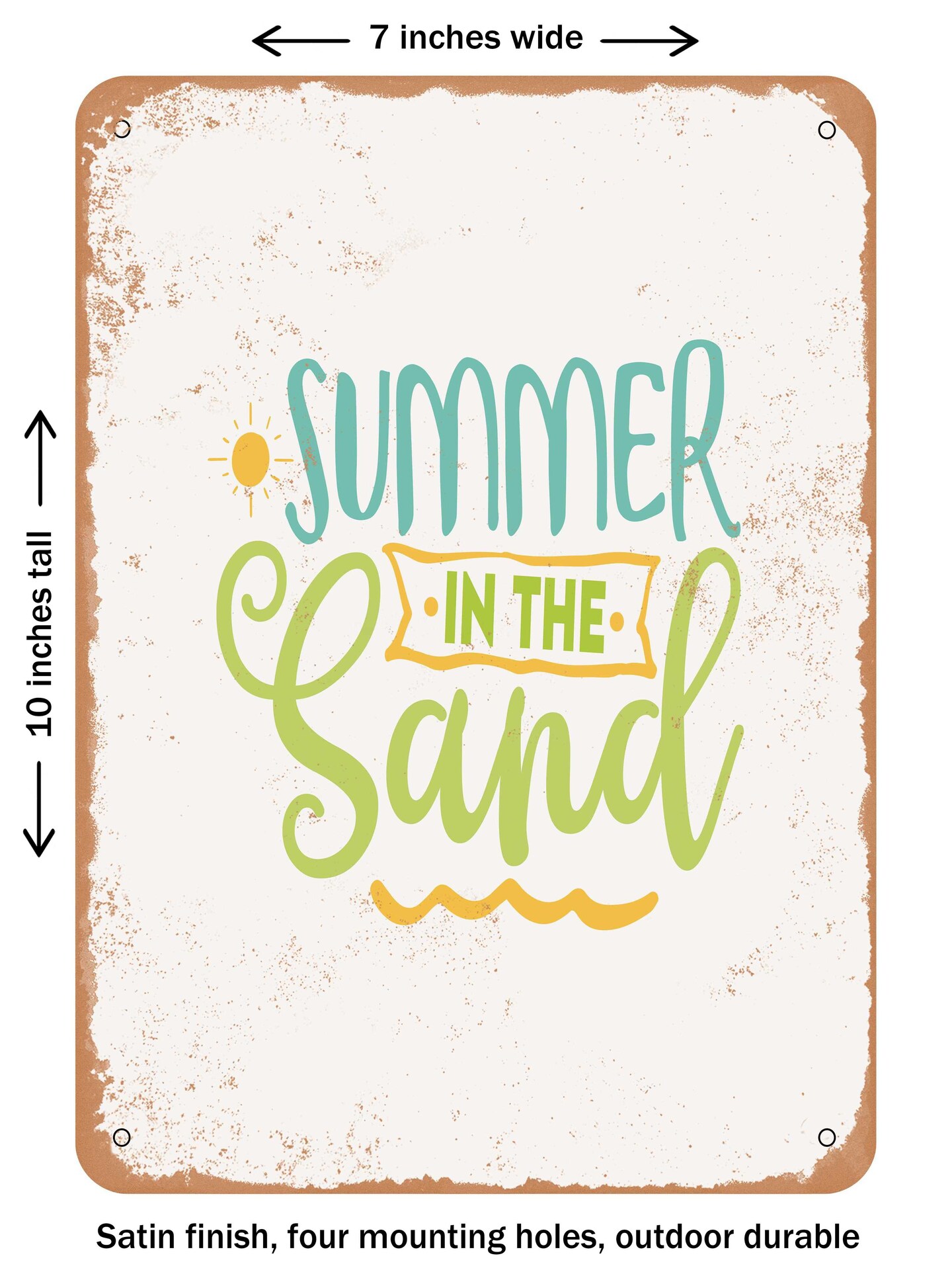 DECORATIVE METAL SIGN - Summer In the Sand - Vintage Rusty Look | Michaels