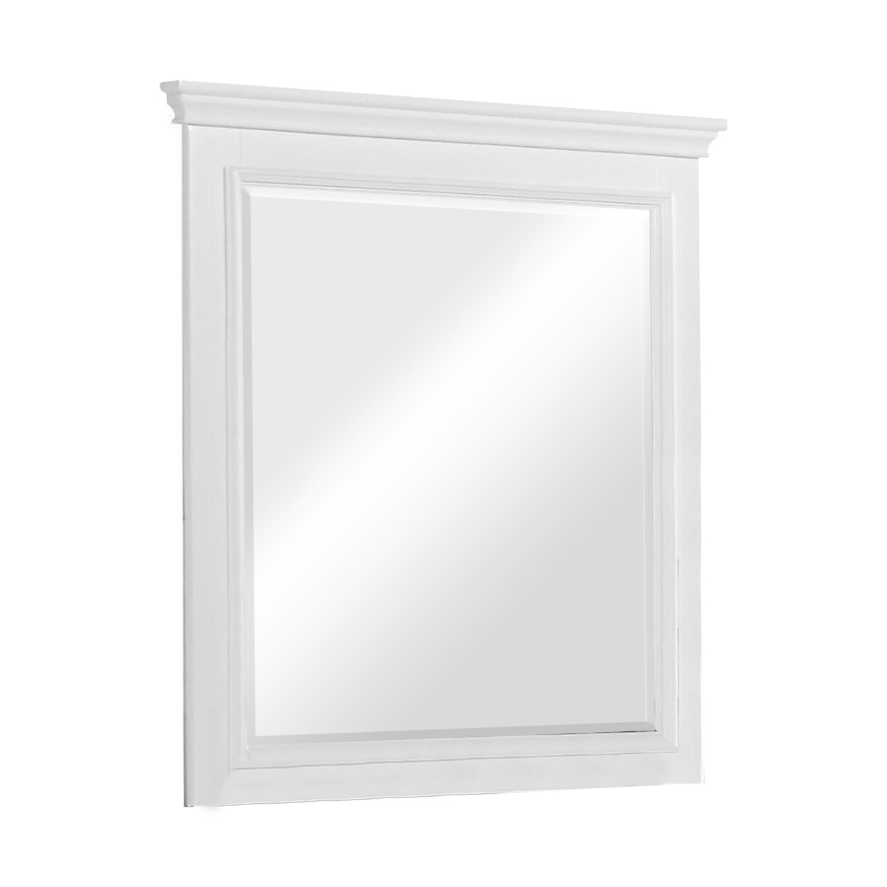 Saltoro Sherpi Contemporary Style Wood Rectangular Mirror, White ...