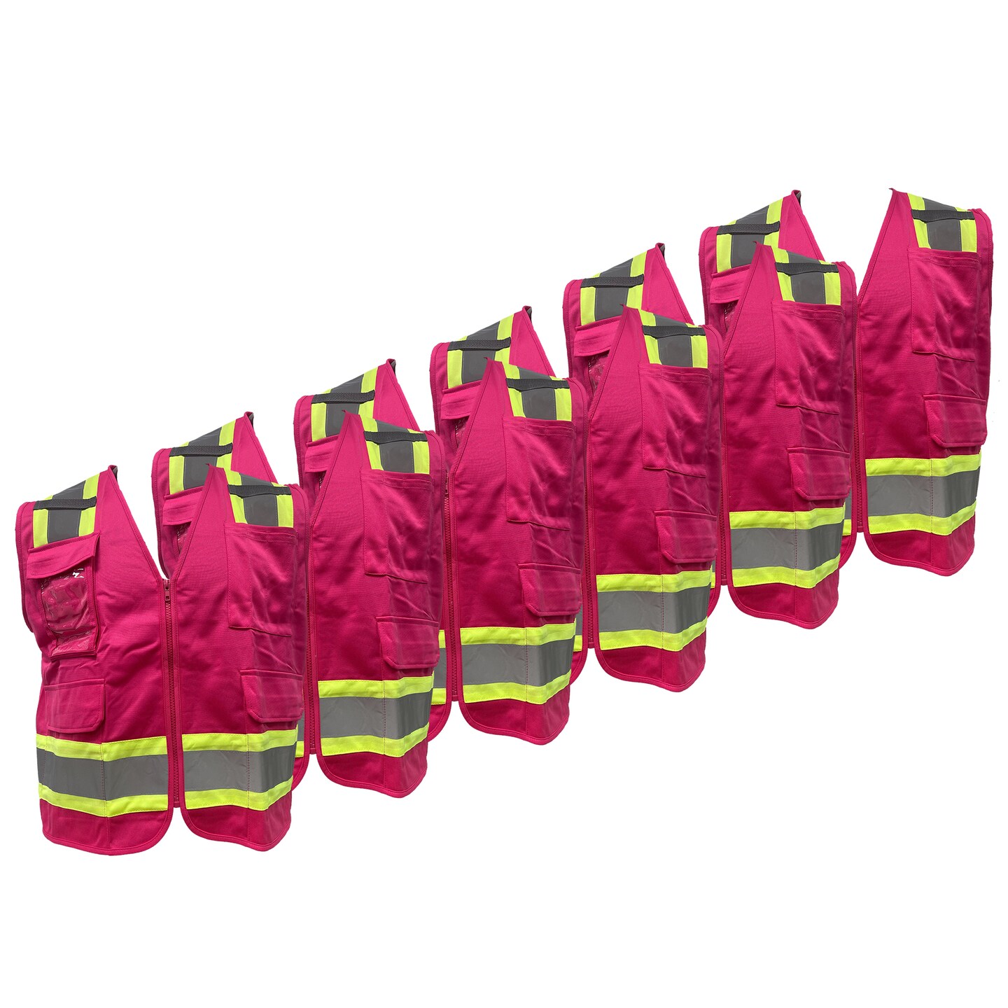 RADYAN® High Visibility Safety Vest with Zipper Reflective Jacket, Size ...