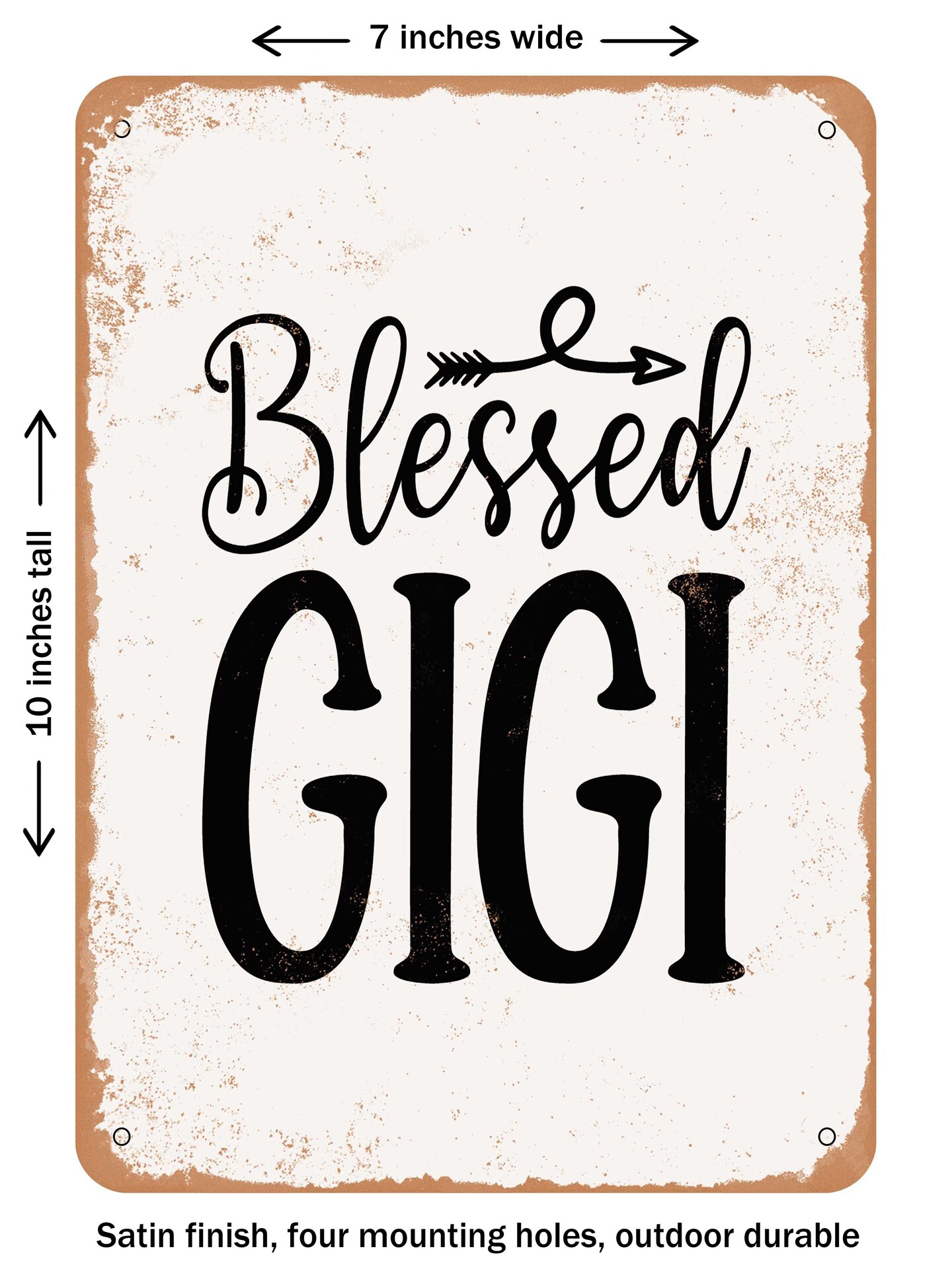 DECORATIVE METAL SIGN - Blessed Gigi - 5 - Vintage Rusty Look | Michaels