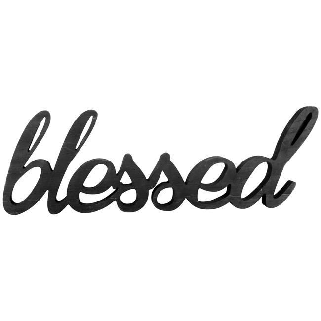 Home Essentials & Beyond R24-45427 24 in. Black Blessed Sign | Michaels
